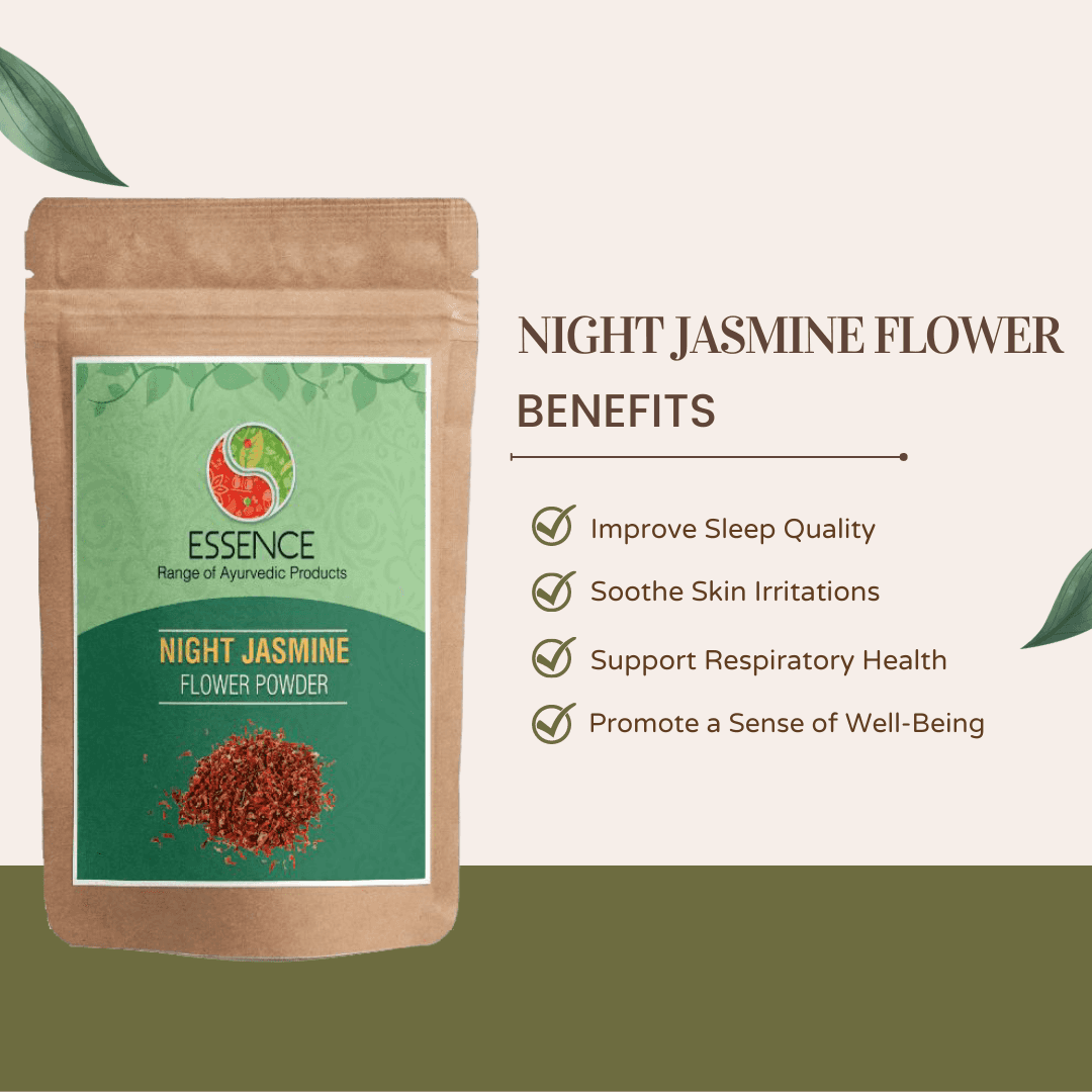 Night Jasmine Flower Powder (Nyctanthes Arbor Tristis, Harshringar, Pa ...